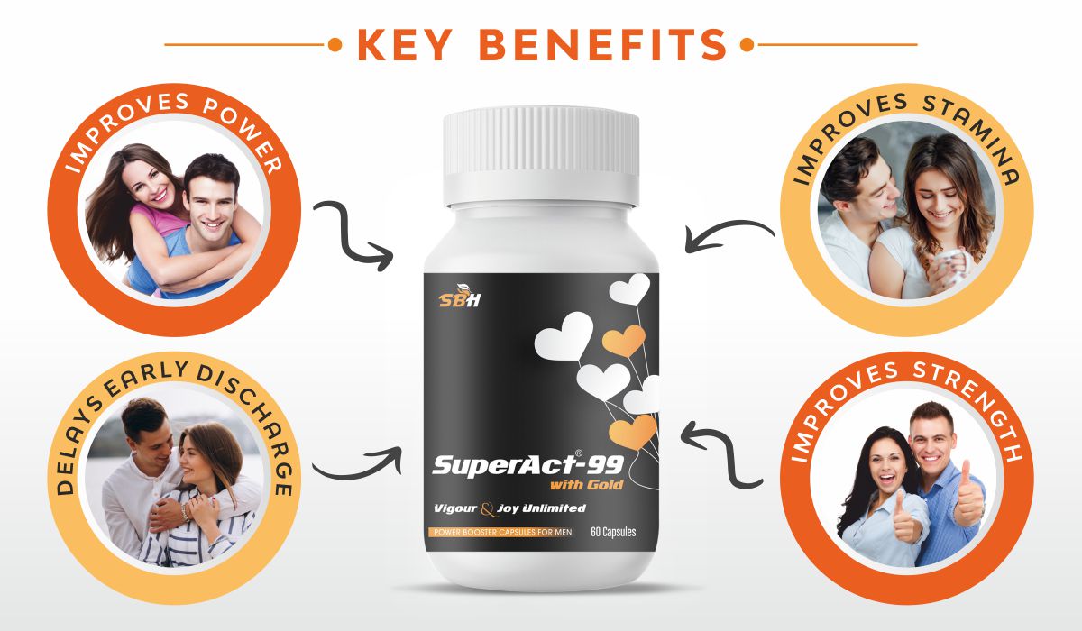 SuperAct®-99 Ayurvedic Capsules For Men - sbhlifesciences.com